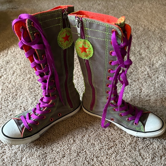 Converse | Shoes | Rare Converse All Stars Xxhi Knee High Girls | Poshmark